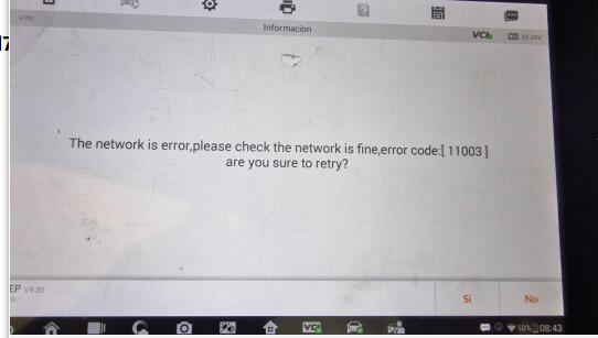 Solved Autel Diagnostic Scanner Network Error Code 11003